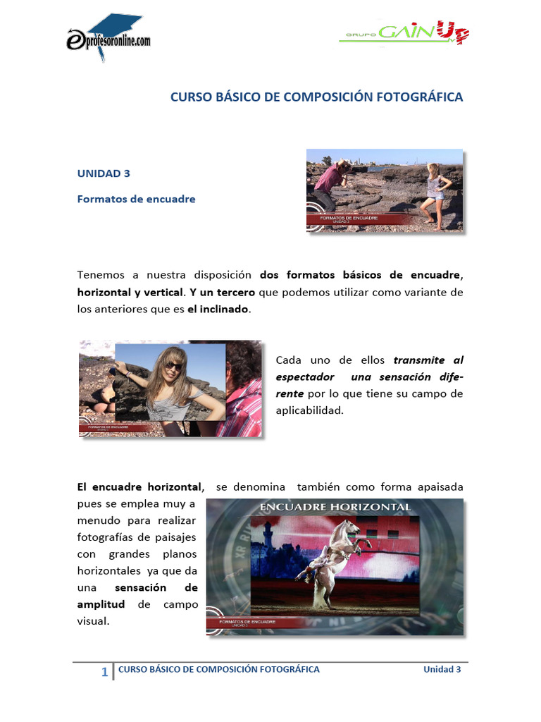 3-Formatos de Encuadre | PDF | Composición (artes visuales)