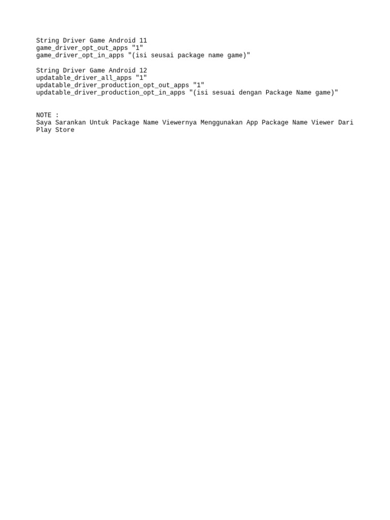 Android Game Driver Settings Guide | PDF