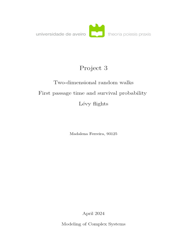Random Walks and Levy Flights | PDF | Probability Distribution | Randomness
