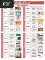 Toolbox Talk Topics - Ferbruary 2025 | PDF