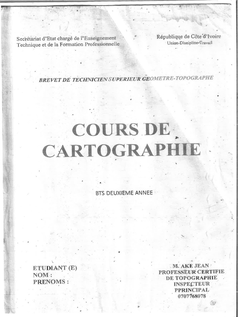 Support de Cours de Cartographie | PDF Support de Cours de Cartographie | PDF