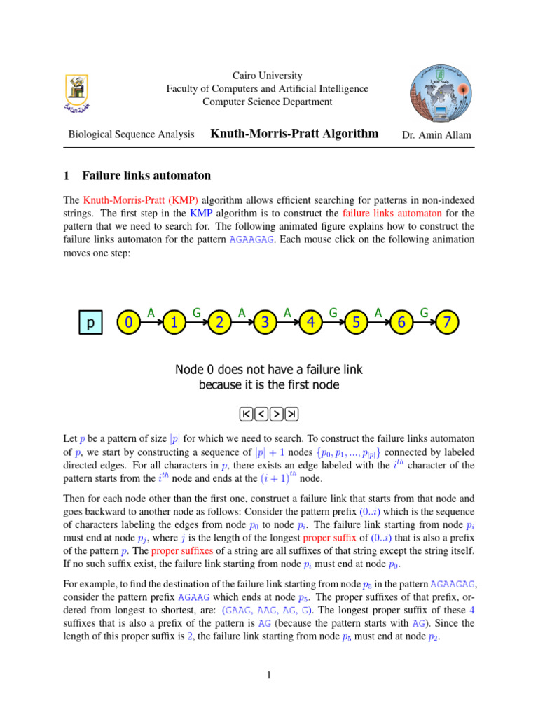 Lecture07 KMP | PDF | String (Computer Science) | Mathematical Logic Lecture07 KMP | PDF | String (Computer Science) | Mathematical Logic