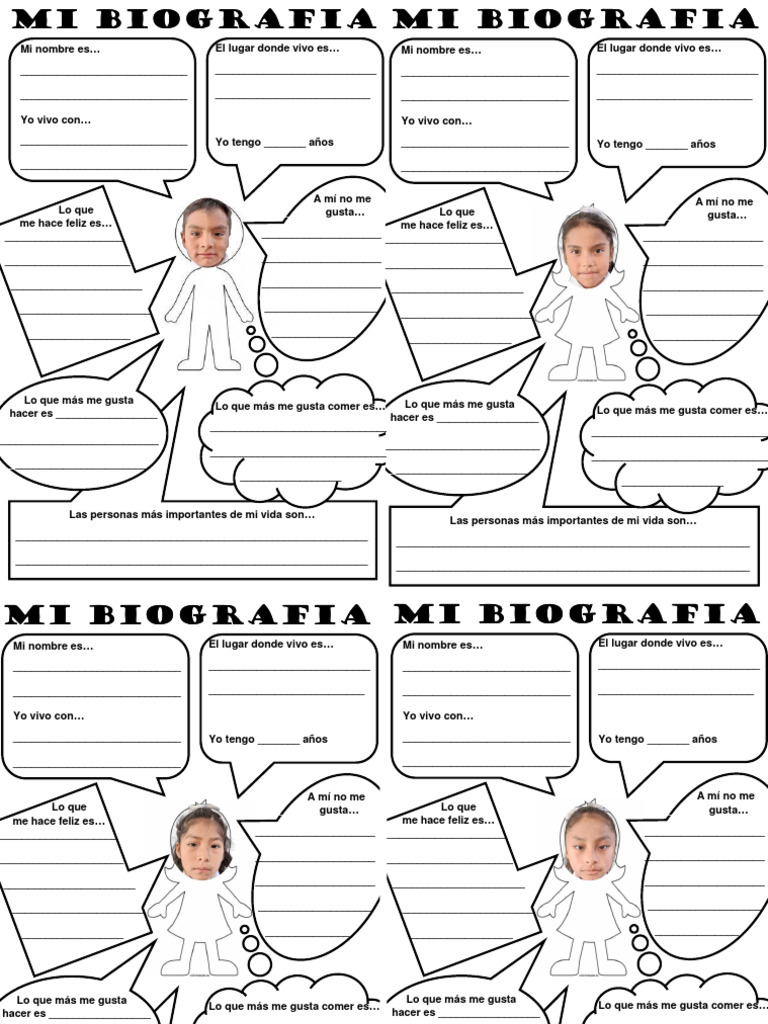 Plantilla de Biografía Personal | PDF | Relaciones personales, crianza ...