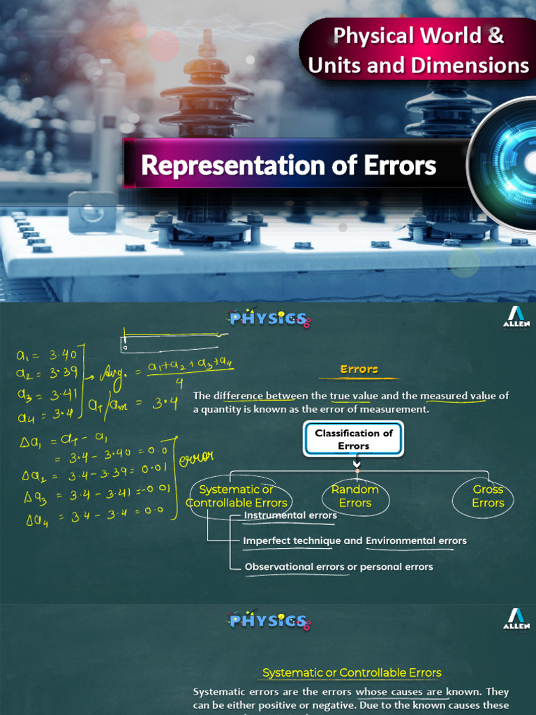 l9 Representation of Errors | PDF | Observational Error | Applied Mathematics