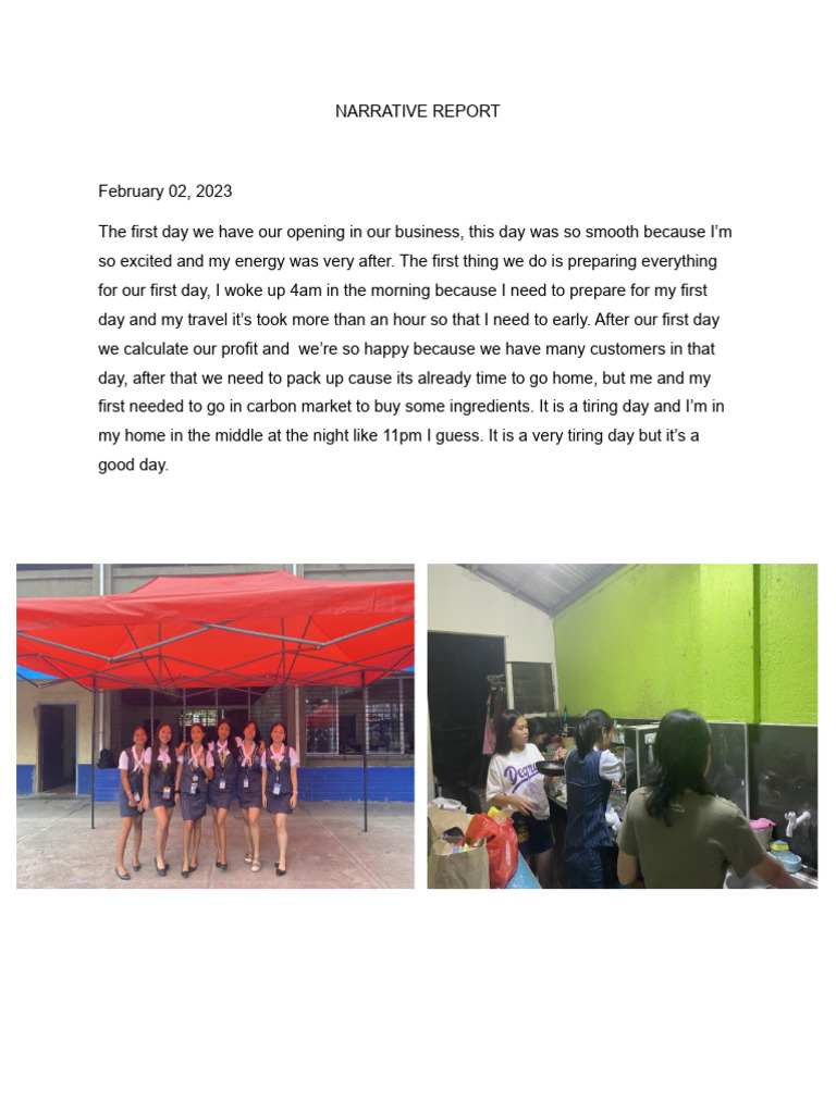Narrative Report | PDF | Cuisine | Foods
