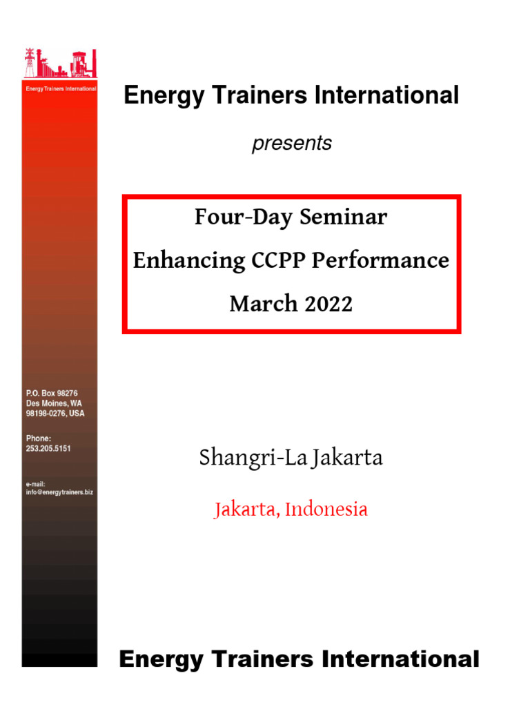 CCPP Performance Seminar | PDF | Power Station | Thermodynamics