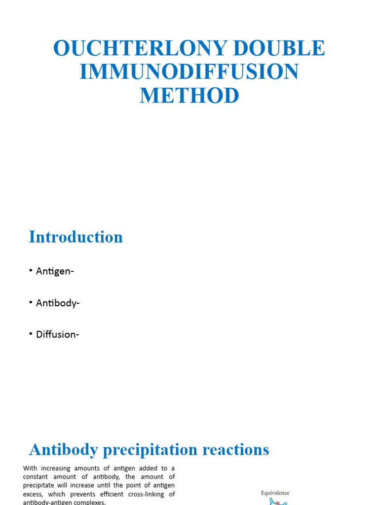 Ouchterlony Double Immunodiffusion Method | PDF | Antibody | Immunology