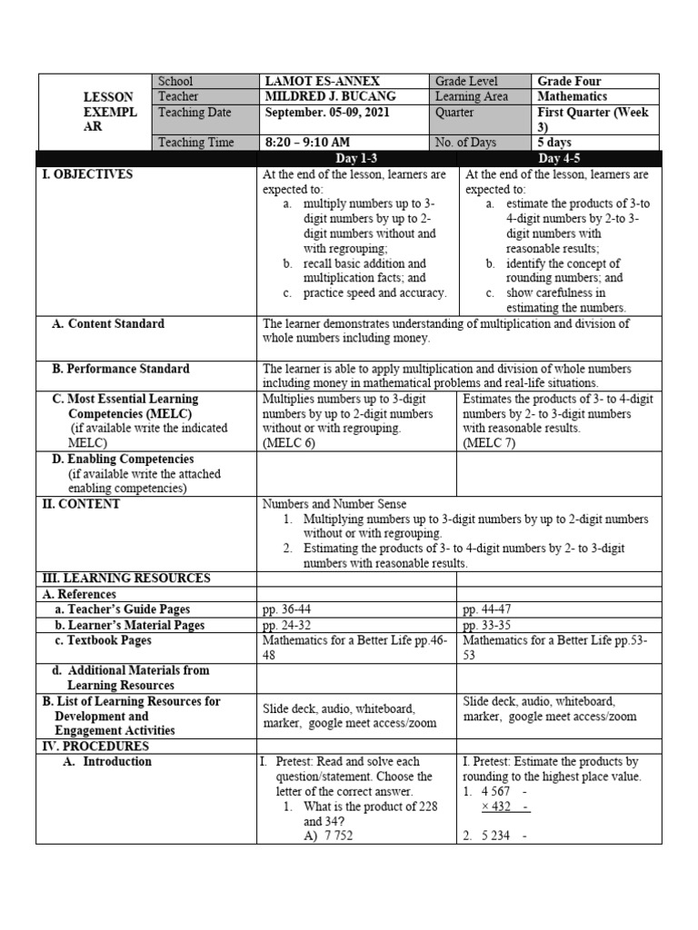 Math - G4 - Ideale - Q1 - W3 - Melc6-7 - V1 (1) - G4 | PDF ...