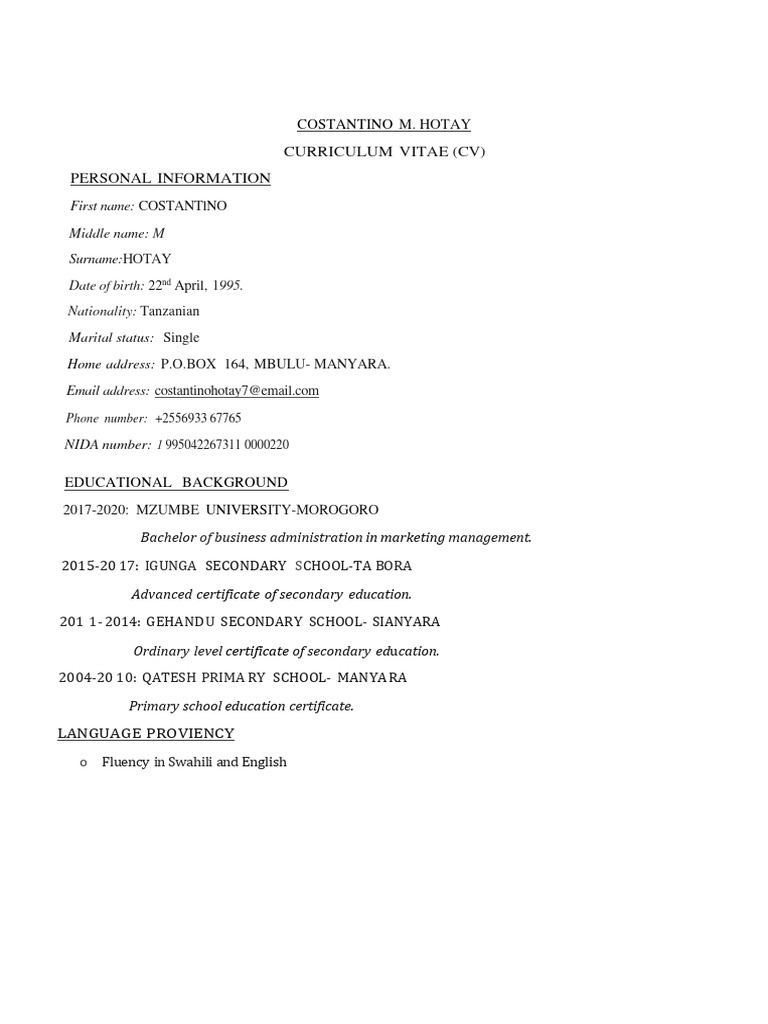 Costantino Curriculum Vitae | PDF | Business Economics | Economies