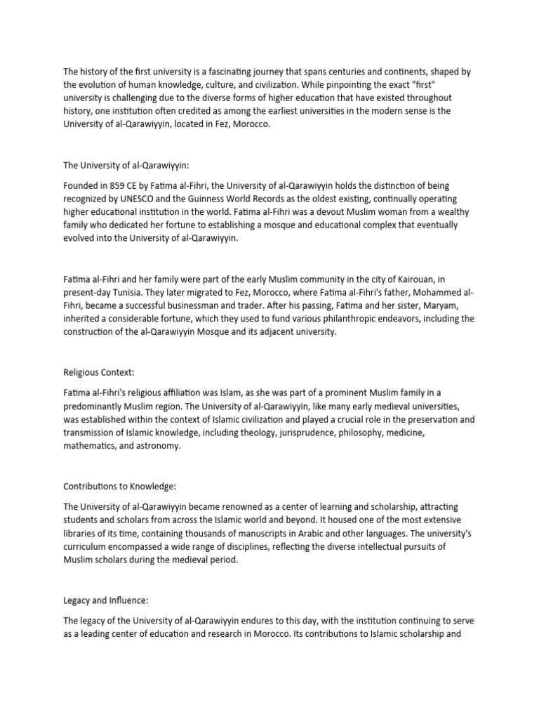 The History of The First University Is A Fascinating Journey That Spans ...