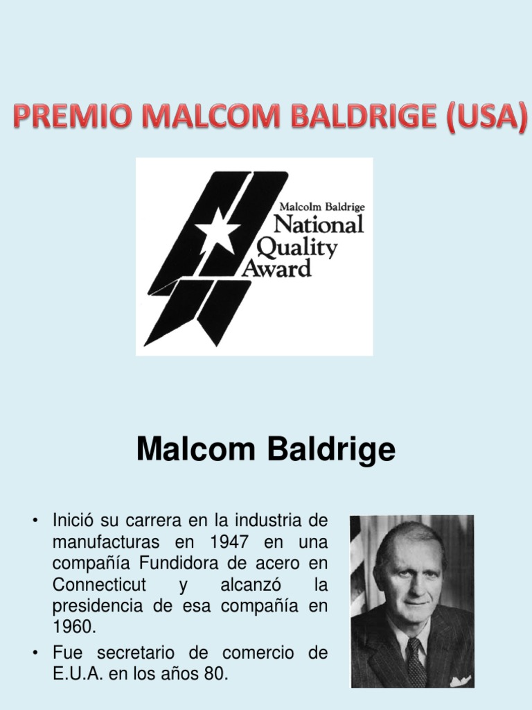 Premio Malcom Baldrige | PDF | Calidad (comercial) | Unión Soviética