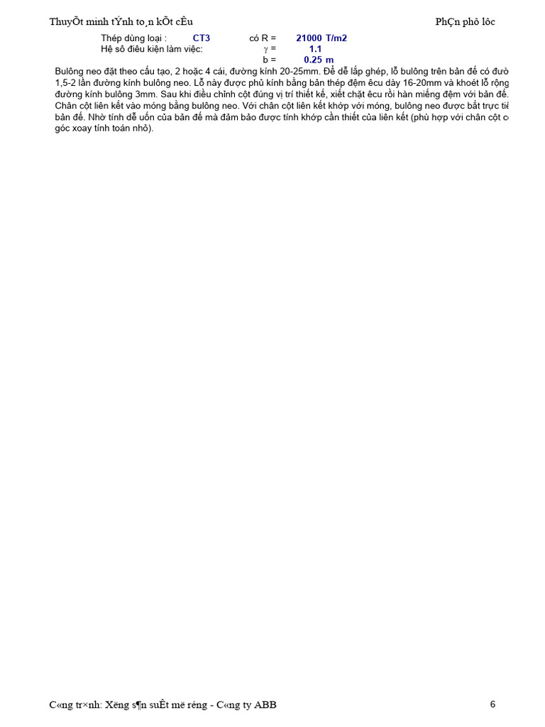 Thiet Ke Cot - VCC 2 | PDF