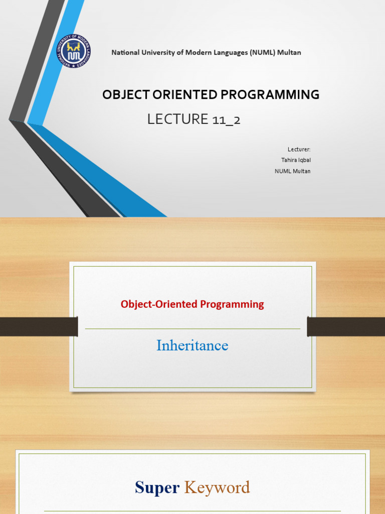 Lec11 2 Inheritence | PDF | Inheritance (Object Oriented Programming) | Programming
