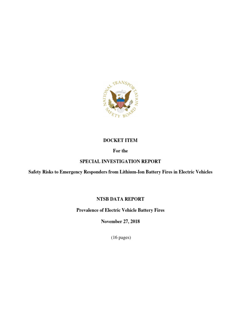 5 Electric Vehicle Fire Data Factual 12212018-Rel | PDF | Hybrid ...