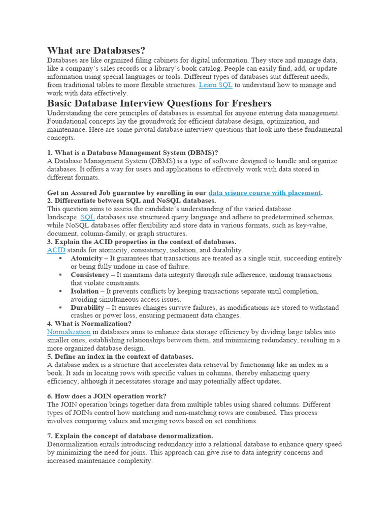 What Are Databases | PDF | Databases | Database Index What Are Databases | PDF | Databases | Database Index