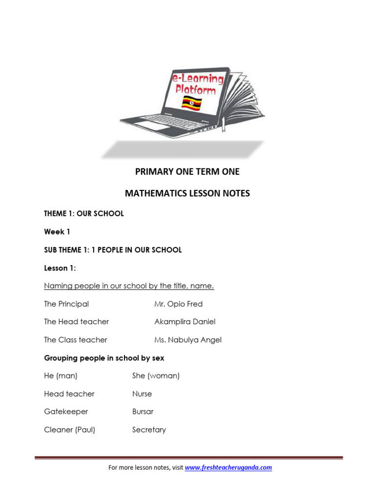 P.1 MTC Term 1 Notes | PDF | Shape | Hand