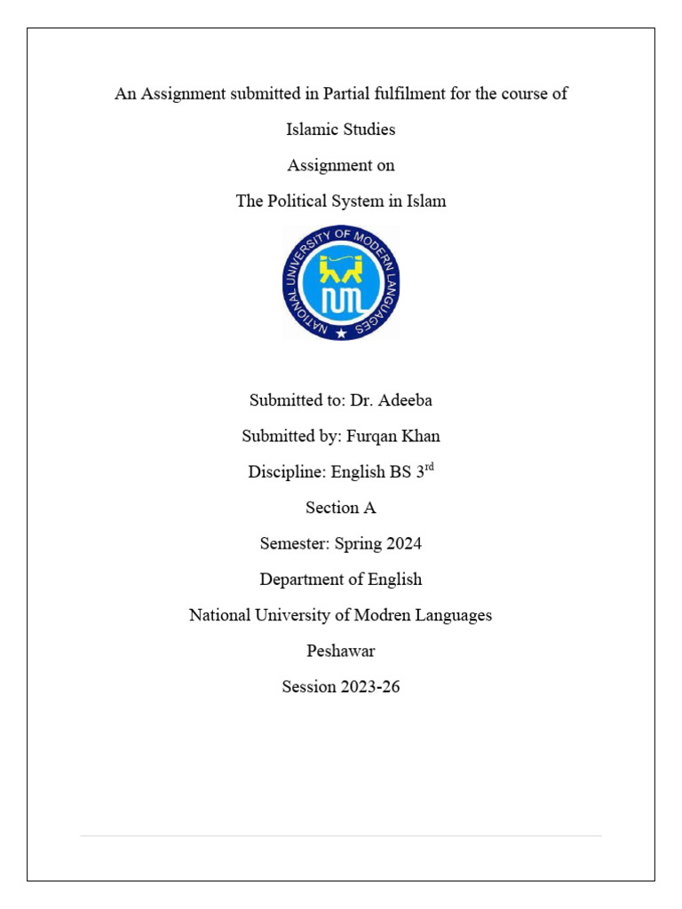 Islamic Political System Explained | PDF | God In Islam | Citizenship