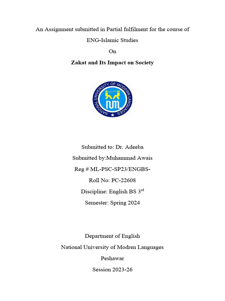 Awais Assignment Islamic Studies | PDF | Quran | Islam