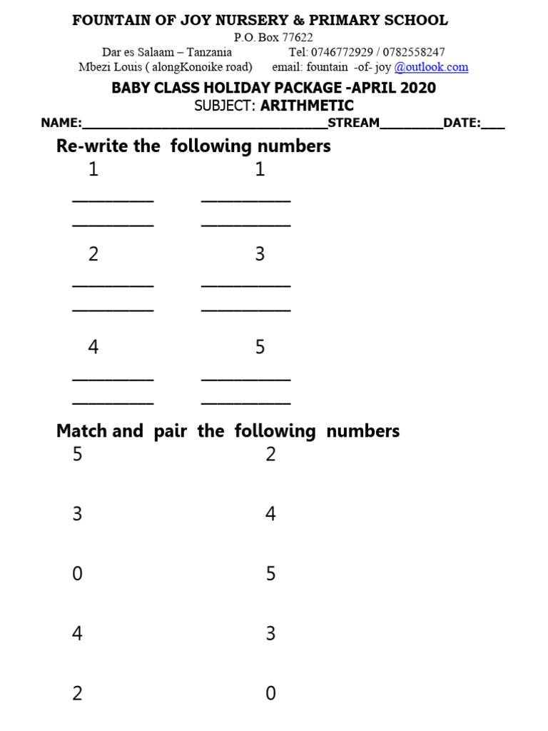 Baby Class Holiday Package 2 | PDF
