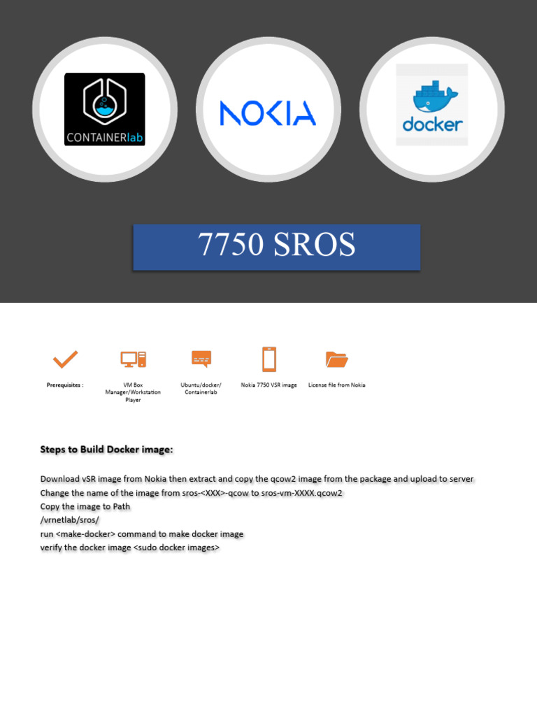 7750 SROS-VSR-Docker | PDF | Computers