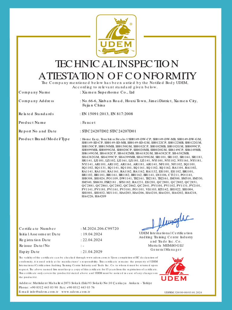 Udem Certificate | PDF