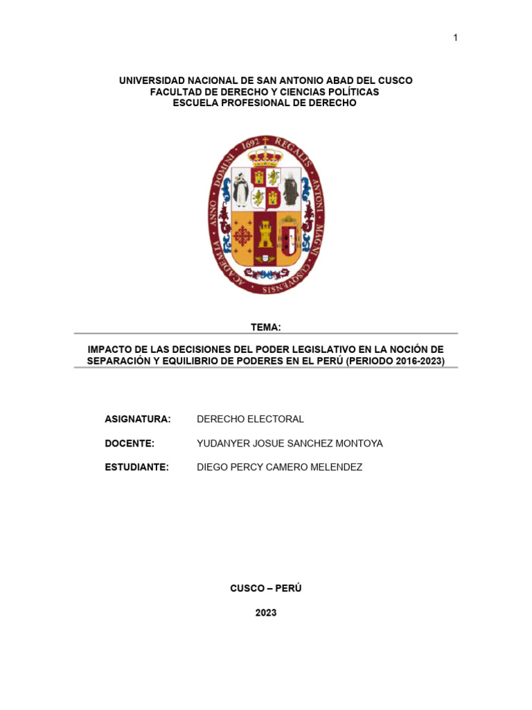 El Principio De Separación De Poderes Descargar Gratis Pdf