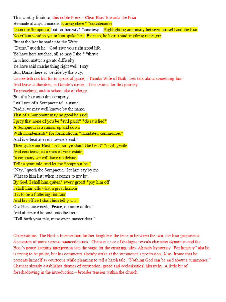 The Frair's Tale - For Annotation | PDF | Thou