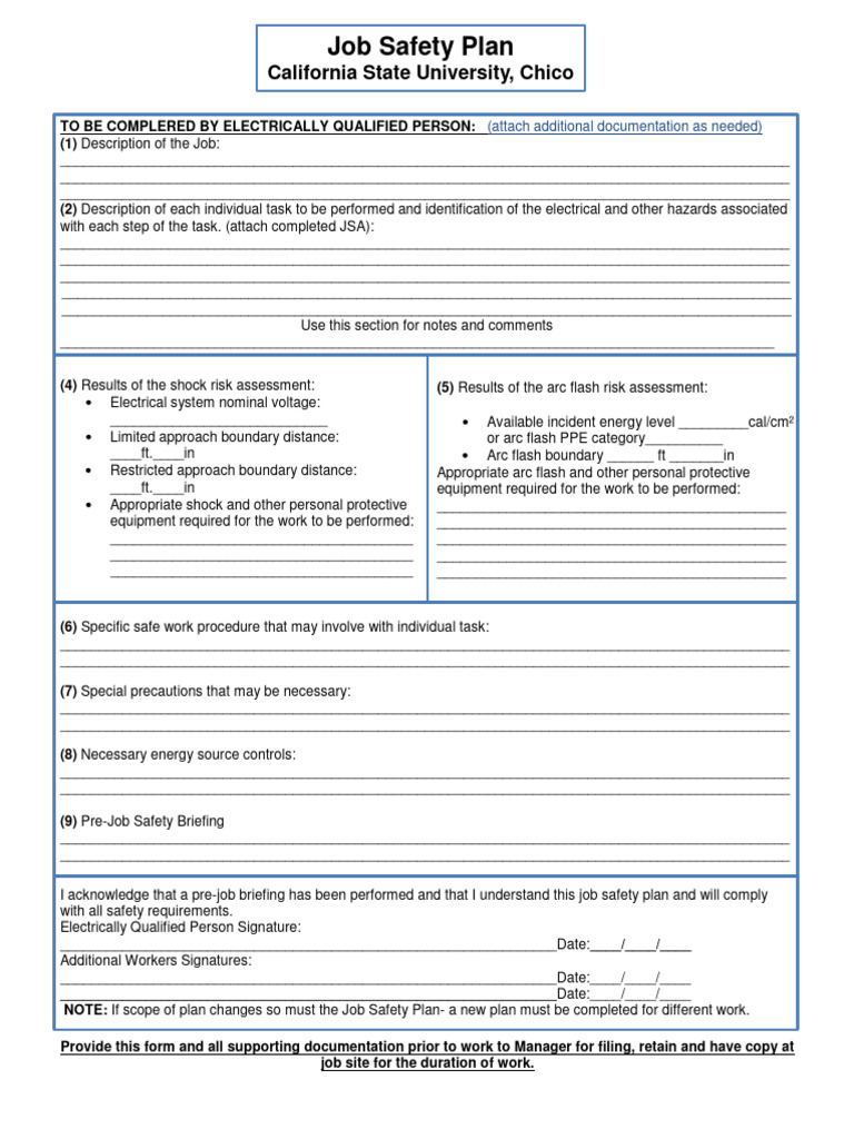 Electrical Job Safety Plan Briefing | Download Free PDF | Electrical ...