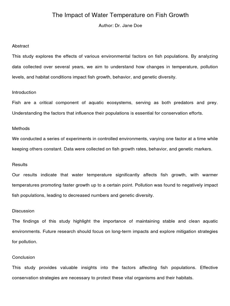 Fish Study 4 | PDF | Science & Mathematics