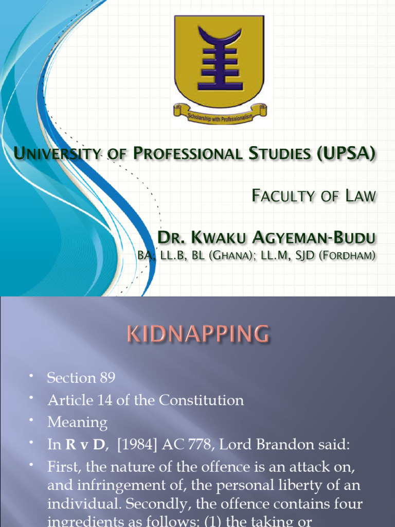 6 - Kidnapping, Abduction and Similar Offences | PDF | Kidnapping | Human Trafficking