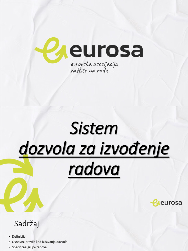 Sistem Dozvola Za Izvoä - Enje Radova | PDF