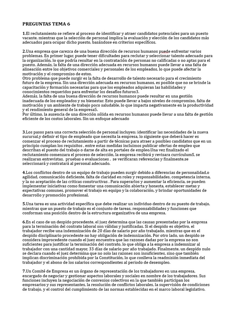 Abrir Tema 6 Econ | PDF | Gestión de recursos humanos | Reclutamiento