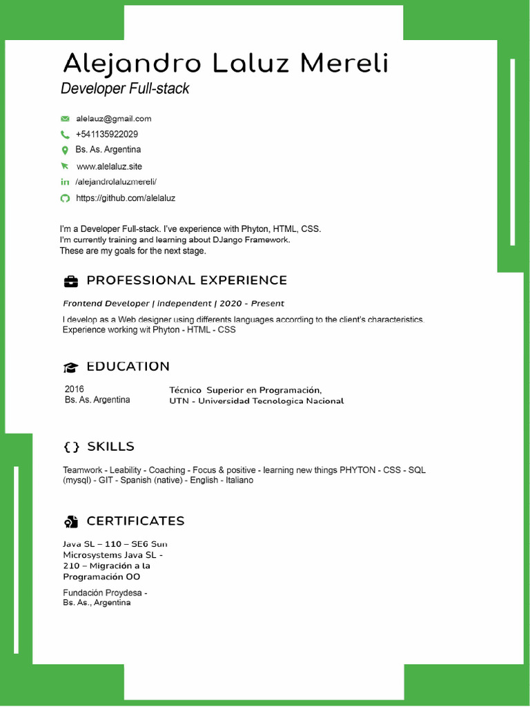 CV Alejandro Laluz | PDF