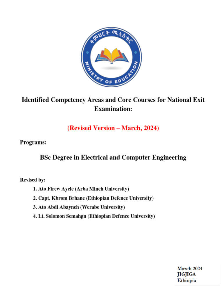 Revised Competency, Electrical & Computer Engineering at JJU | Download ...