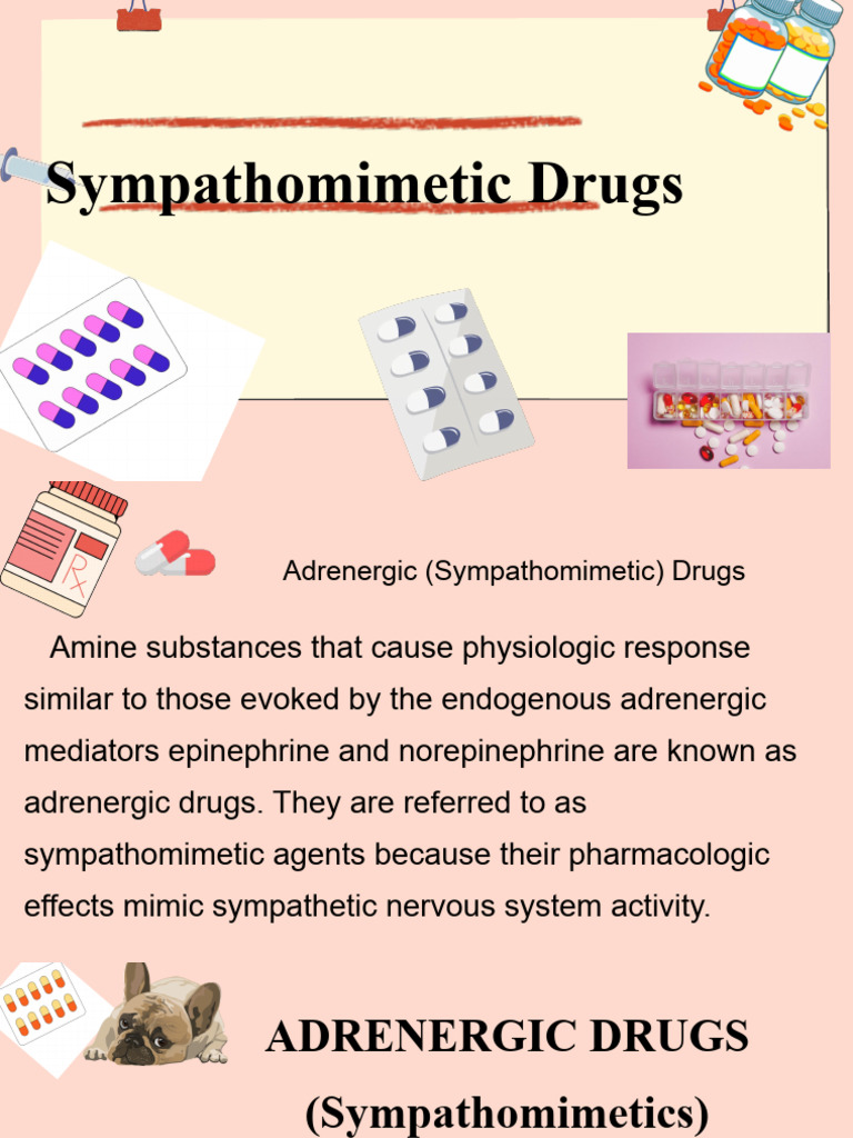 Sympathomimetic Drugs 1 | PDF | Norepinephrine | Vasodilation
