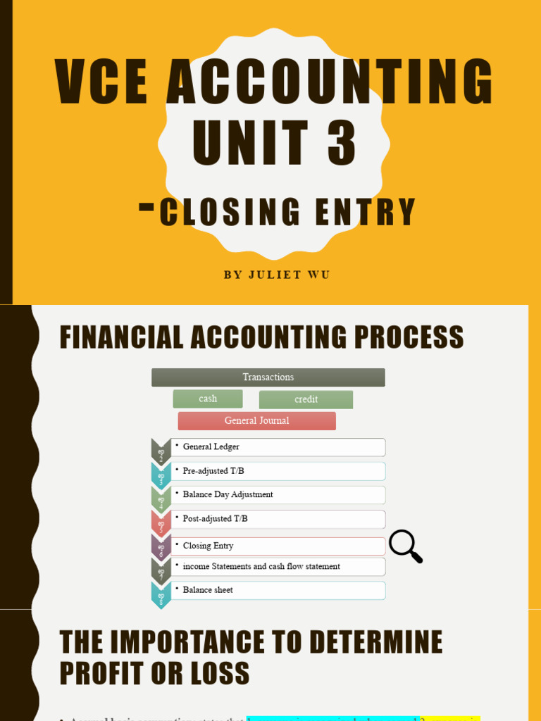 Vce Accounting Unit 3 Closing Entry | PDF | Debits And Credits | Income ...