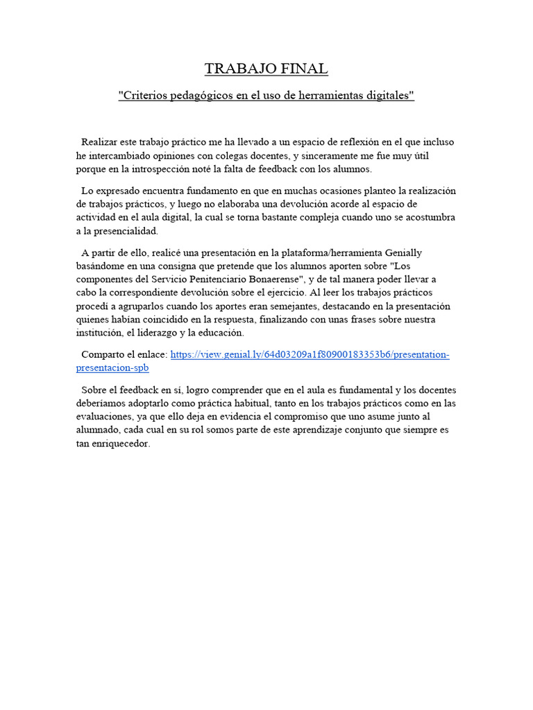 TP Final - Genially | PDF