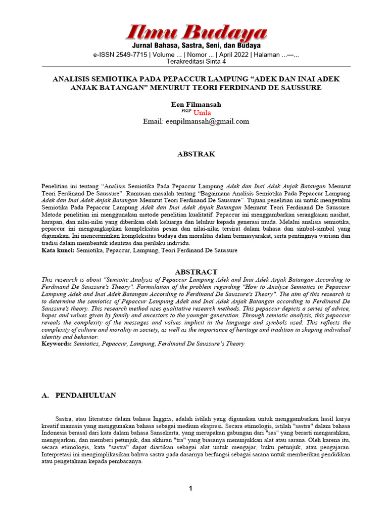 TA Semiotika Sem4 | PDF | Kajian Bahasa Asing