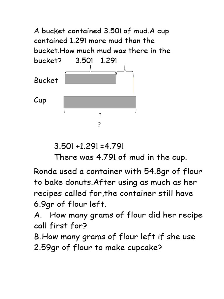 Math Word Problem Decimal | PDF