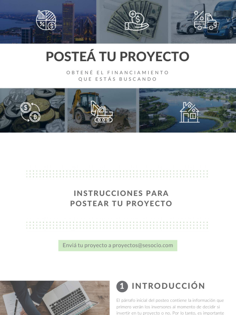SESOCIO - Proyecto Tipo | PDF | Business | Inversiones