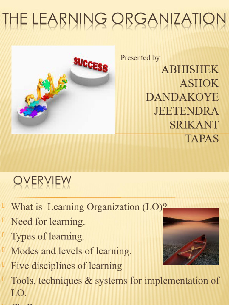 Learning Organization | PDF | Learning | Behavior Modification