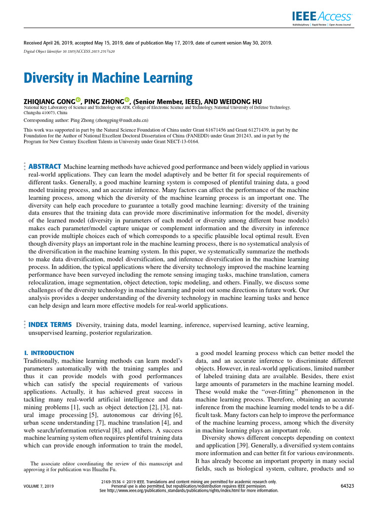 Diversity_in_Machine_Learning (1) | PDF | Machine Learning | Statistical Inference