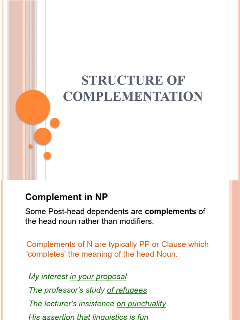 Structure of Complementation | PDF | Linguistic Morphology | Linguistic ...