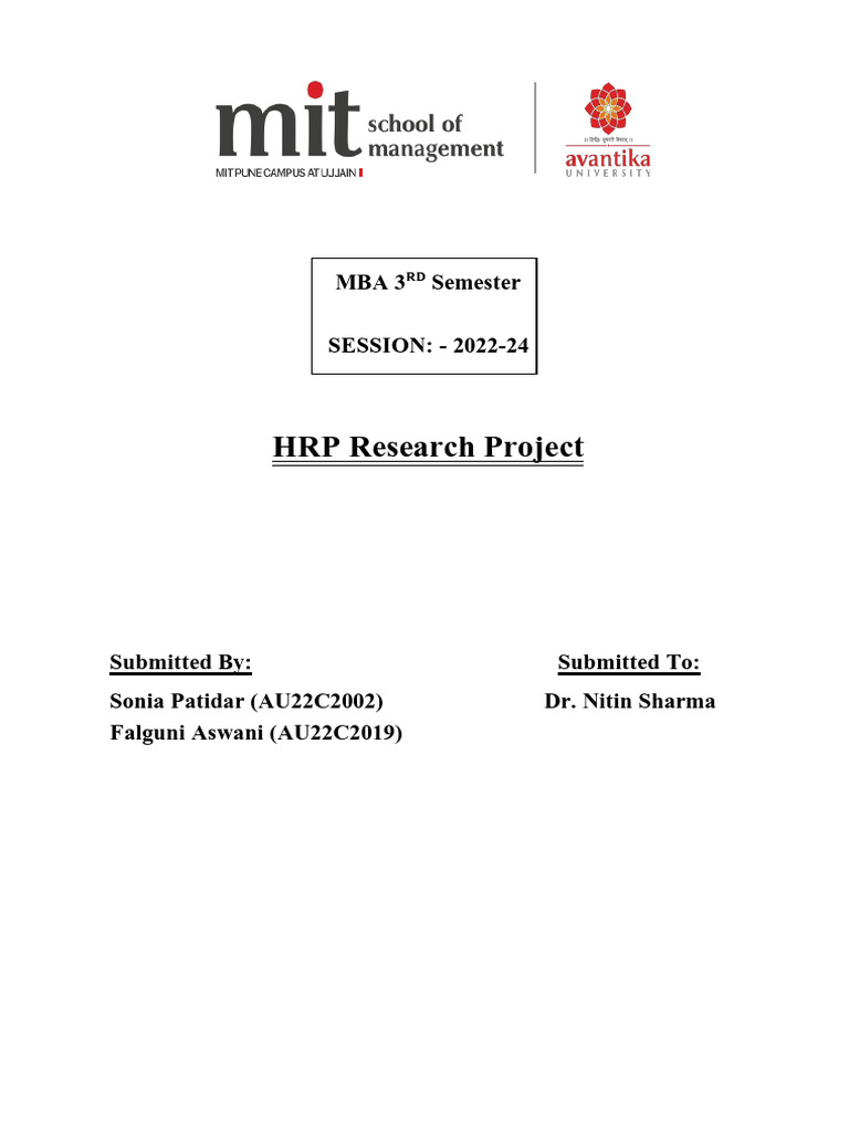 HRP Research Project | PDF | Recruitment | Employment