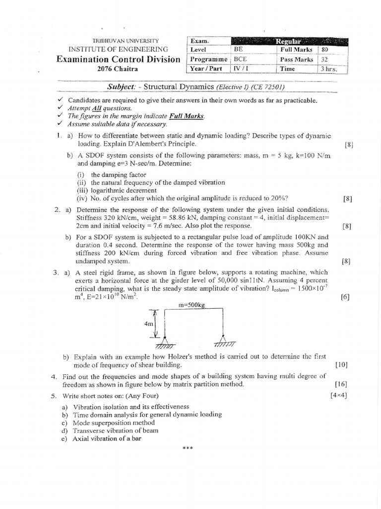 Structural Dynamics | PDF | Damping | Normal Mode
