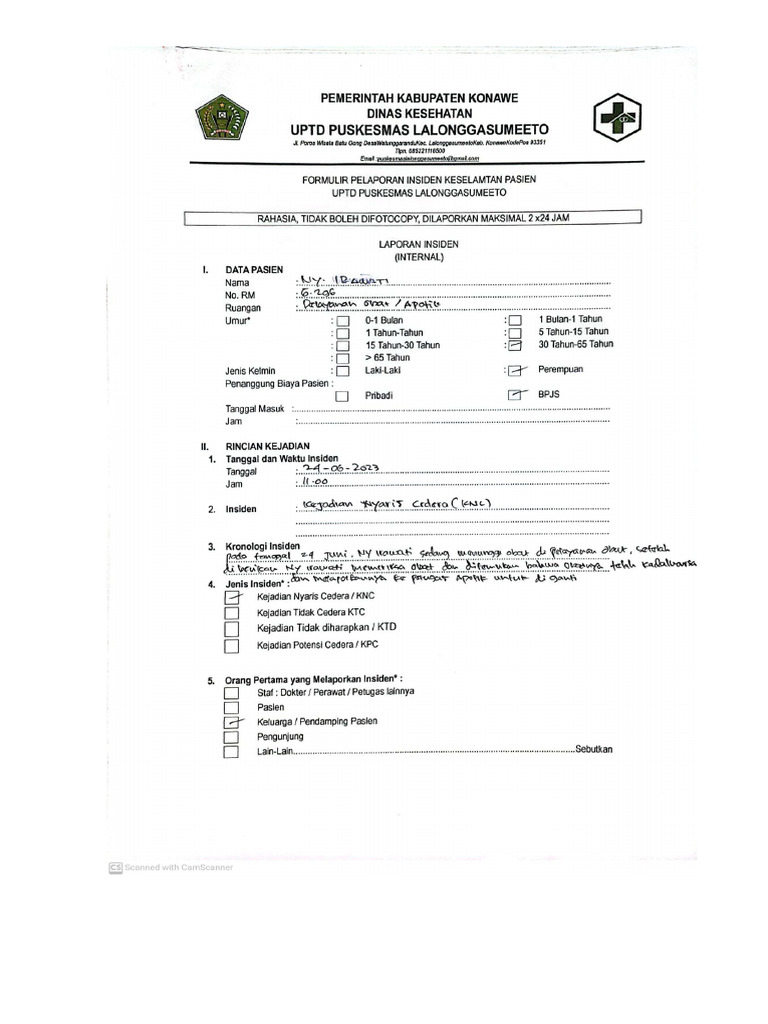 Pelaporan IKP Internal | PDF