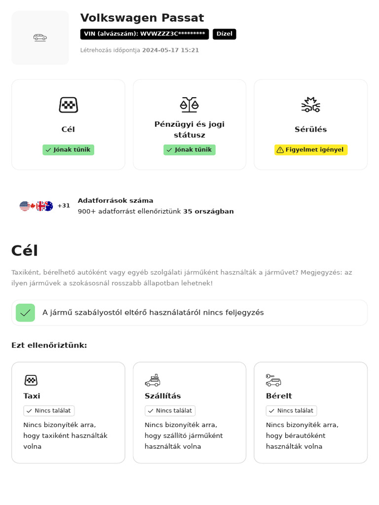 Volkswagen Passat (CarVertical) | PDF