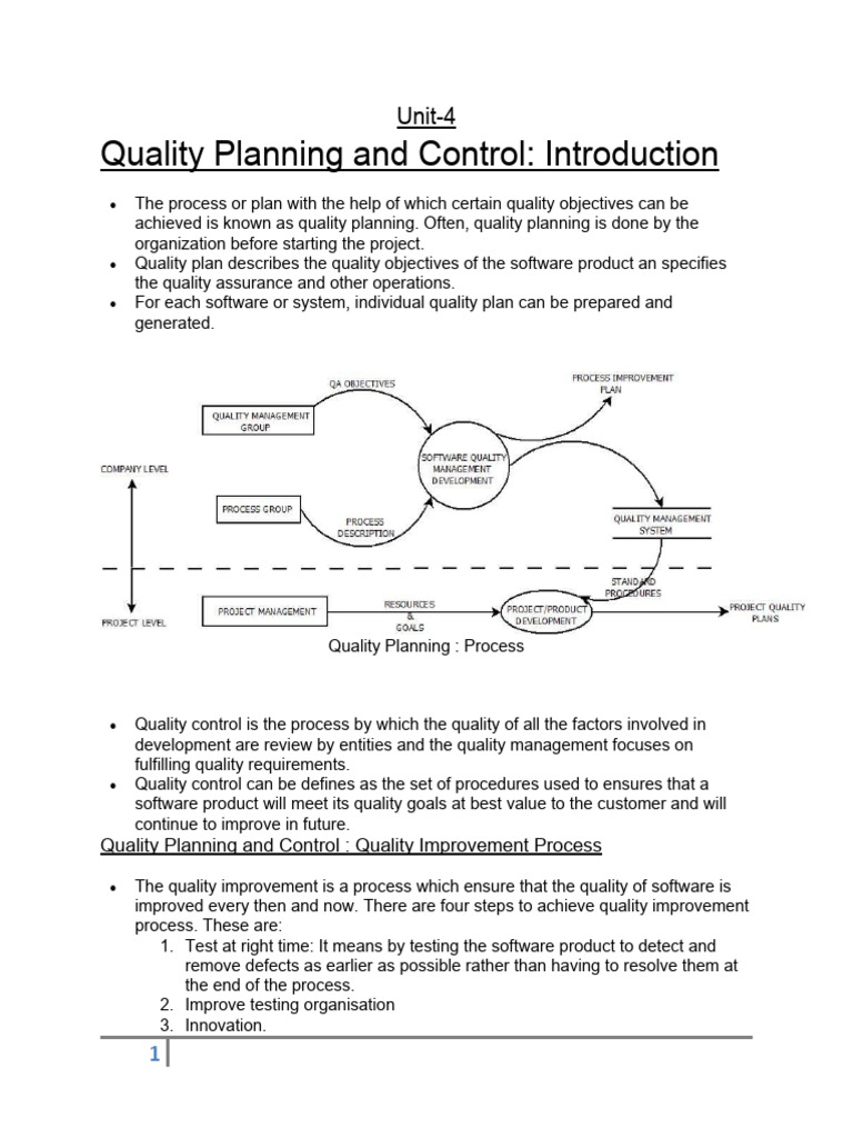 Software Quality Planning & Control | PDF | Software Testing | Software ...