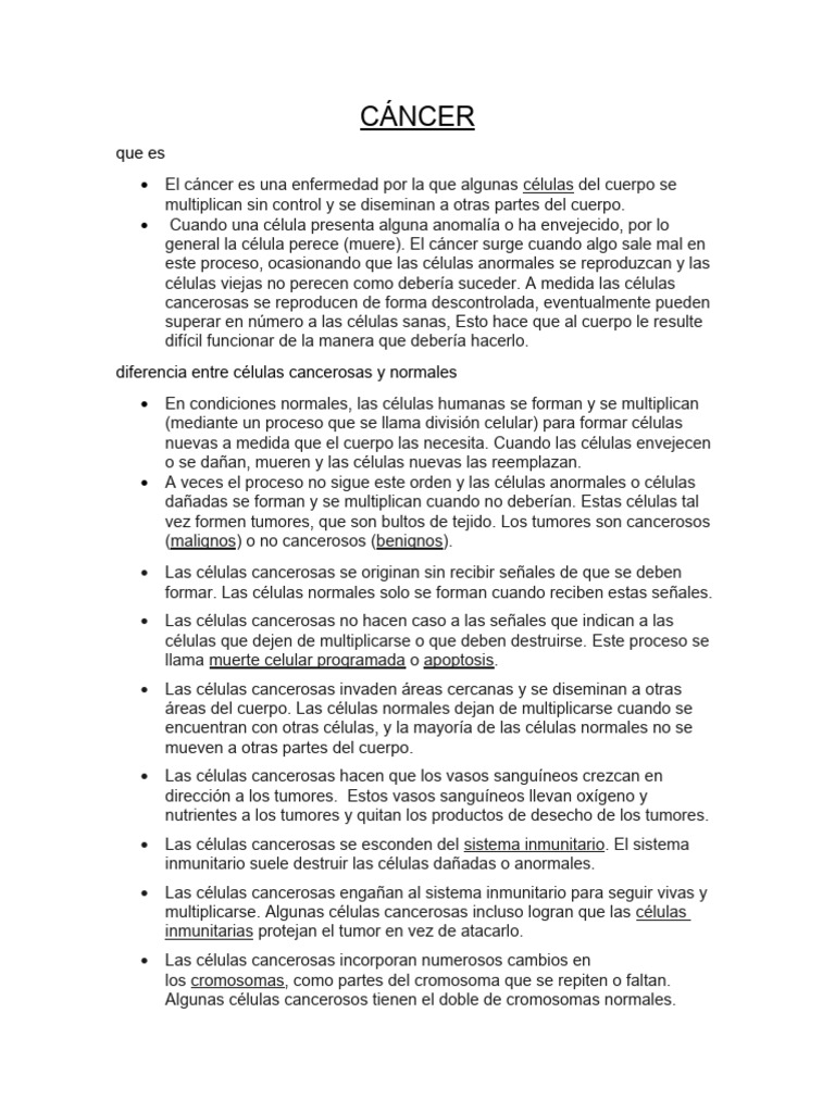 CÁNCER (Tarea Pendiente) | PDF | Cáncer | Adenocarcinoma