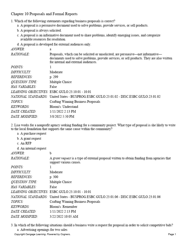Chapter 10 Proposals and Formal Reports | PDF | Tornadoes | Plagiarism